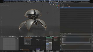Sphere-Bot 2.8 Version Free 3D Model - .blender .textures .fbx .x .dae ...