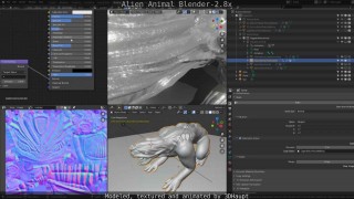 Alien Animal Update in Blender-2.8x Free 3D Model - .blend .unity .obj ...