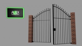 Villa Gate Free 3D Model - .obj .c4d - Free3D