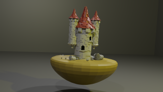 Castle low poly Free 3D Model - .blend - Free3D