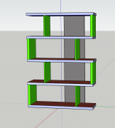 Simple Modern Library Shelf Free 3D Model - .3ds .skp - Free3D