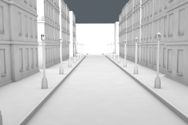 Intersection de rues simples Modèle 3D gratuit - .obj - Free3D