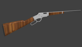 Lever Action Rifle Free 3D Model - .fbx - Free3D