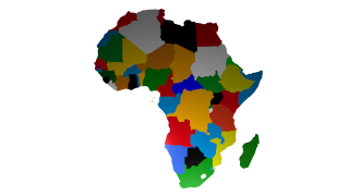 Africa Map Colored Free 3D Model - .blend .obj .3ds - Free3D