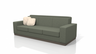Sofá Verde Modelo 3D gratis - .3ds - Free3D