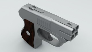 Four Barrel Gun Free 3D Model - .obj - Free3D