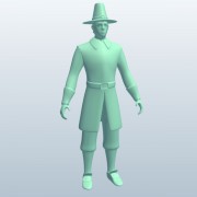 Pilgrim female V2 Free 3D Model - .obj .stl - Free3D