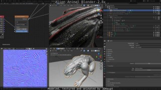Alien Animal Update in Blender-2.8x Free 3D Model - .blend .unity .obj ...