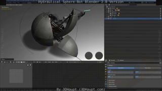 Sphere-Bot 2.8 Version Free 3D Model - .blender .textures .fbx .x .dae ...