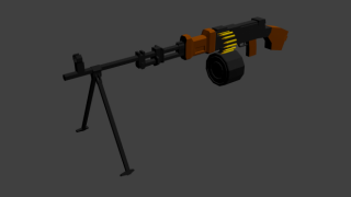 RPD machine gun Free 3D Model - .3ds .obj .dae .blend .fbx .mtl .stl ...