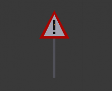 Warning sign Free 3D Model - .obj - Free3D