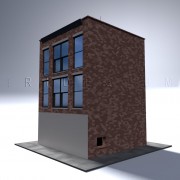 Red Brick Building Free 3D Model - .3ds .obj .blend .fbx .mtl - Free3D