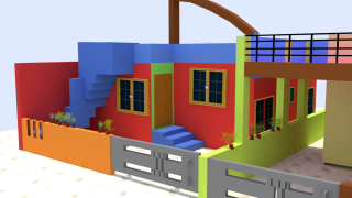 Two modern house Free 3D Model - .blend - Free3D