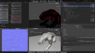 Alien Animal Update in Blender-2.8x Free 3D Model - .blend .unity .obj ...
