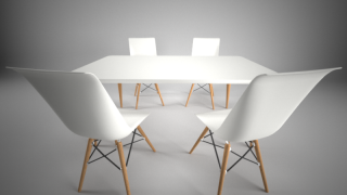 Modern Elegant Chair and Table Free 3D Model - .obj .fbx .dwg .3ds .max ...