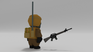 Low Poly Rigs Soldier Free 3D Model - .obj .blend .fbx - Free3D